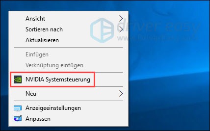 NVIDIA Systemsteuerung Download für Windows 10/7/8.1 - Driver Easy German