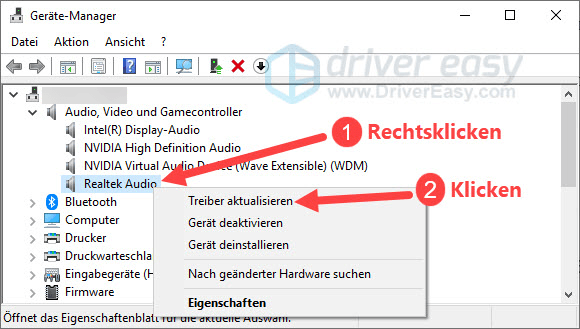 ASUS Realtek Audio Treiber Download | Windows 10/8/7 - Driver Easy German