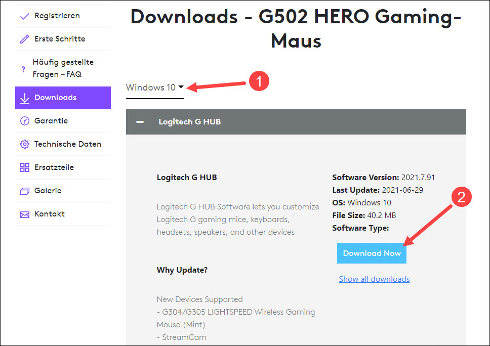 Logitech G502 Software [Download & Installieren] - Driver Easy German