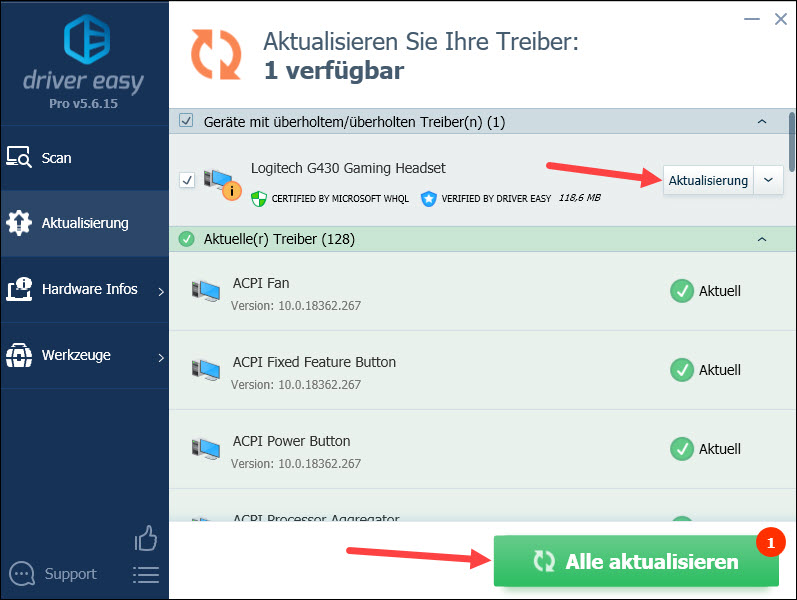 Logitech Headset Treiber für Windows 11, 10, 7, 8.1 - Driver Easy German